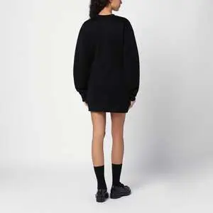 Prada Short Plush Dress With Logo
