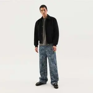 1989 STUDIO Marble Mastiff Wide Leg Denim Trousers - Light Blue