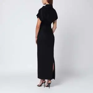 ENTIRE STUDIOS Wool Midi Dress With Asymmetric Drape