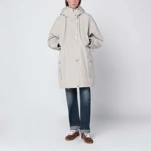 Max Mara Light Beige Cotton Blend Parka
