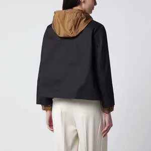 Herno Reversible Jacket In Cotton Gabardine - Blue