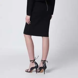 Balmain Tweed Pencil Skirt With Gold-tone Logo Buttons