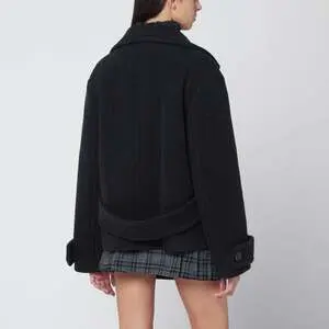 DURAZZI MILANO Dark Mélange Wool Coat - Grey