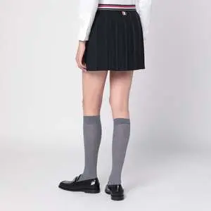 Thom Browne Ruffled Mini Skirt In Wool Blend