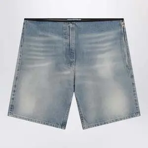 Prada Washed Effect Denim Shorts