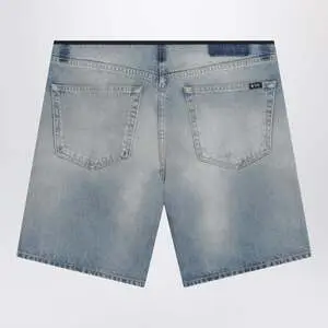 Prada Washed Effect Denim Shorts