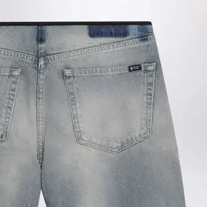 Prada Washed Effect Denim Shorts