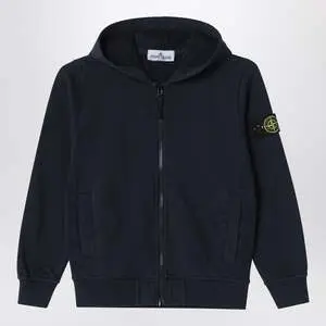 Stone Island Cotton Zip-up Hoodie - Blue