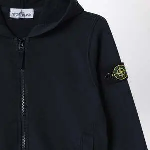 Stone Island Cotton Zip-up Hoodie - Blue