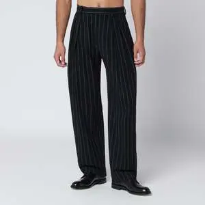Dolce & Gabbana Striped Wool-blend Trousers