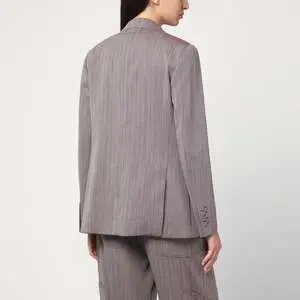 GOLDEN GOOSE Chevron Wool Blend Double-breasted Jacket
