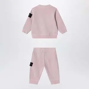 Stone Island Three-piece Set With Cardigan, Jogging Trousers, And Blanket