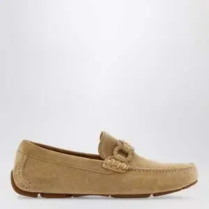 FERRAGAMO Gancini Driver Loafer In Suede Calfskin