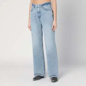 HAIKURE Light Washed Wide Jeans