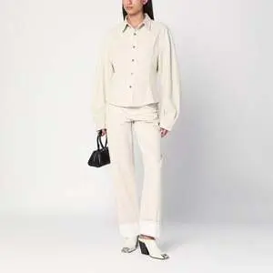 HAIKURE Ecru Denim Fitted Shirt