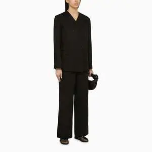 Loulou De Saison Cotton Linen Double-breasted Jacket