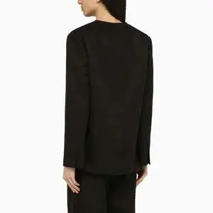 Loulou De Saison Cotton Linen Double-breasted Jacket