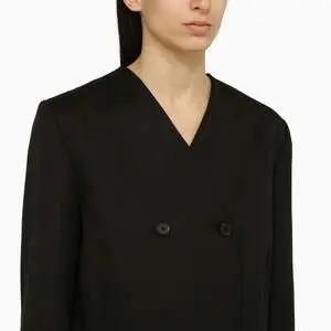 Loulou De Saison Cotton Linen Double-breasted Jacket