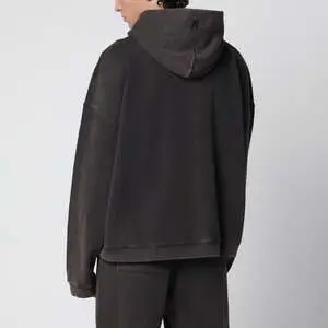 REPRESENT Cotton Hoodie With Metal Logo Detail