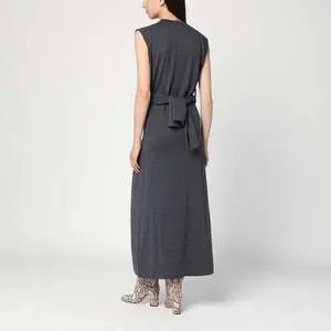 JIL SANDER Wool Midi Dress - Grey