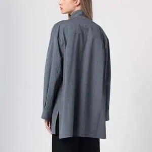 JIL SANDER Wool Shirt With Scarf Detail