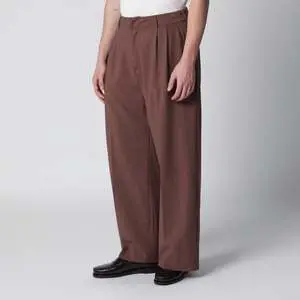 THESTROY The Stroy Brick-colored Inno Trousers In Viscose Blend