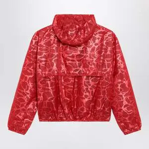 K-WAY Laurette Laminated Print Jacket - Red