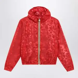 K-WAY Laurette Laminated Print Jacket - Red