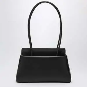Prada Passage Medium Bag In Leather And Re-nylon - Black