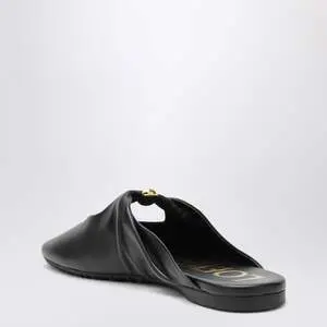 Loewe Pebble Sabot In Soft Lamb Nappa Leather - Black
