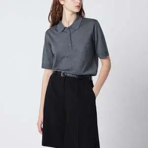 Loulou De Saison LouLou De Saison Migo Fluid Cashmere Polo - Grey
