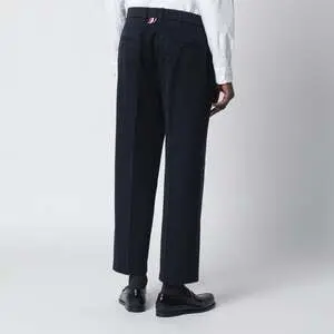 Thom Browne Navy Cotton Trousers