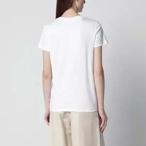 Max Mara Optical Cotton Jersey T-shirt With Front Print