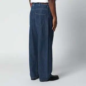 DARKPARK Indigo Cotton-blend Jeans With Removable Logo Keychain