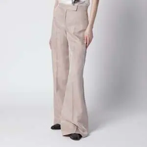 Max Mara Palazzo Silk Trousers - Pink