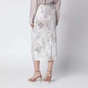 Max Mara Printed Gabardine Pencil Skirt