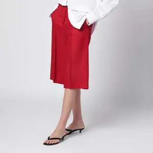Max Mara Linen Wide Leg Bermuda Shorts