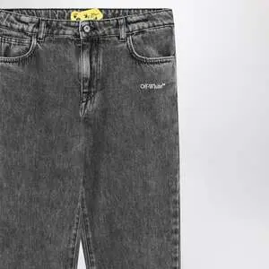 OFF-WHITE™ Cotton Denim Diagonal Stripe Jeans