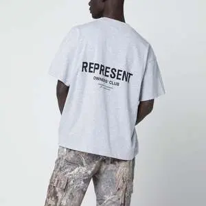 REPRESENT Cotton T-shirt With Logo - Grey