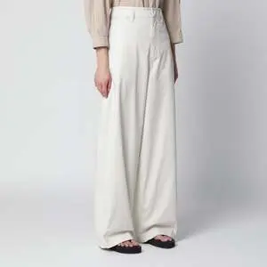 LEMAIRE Cotton Trousers - Beige