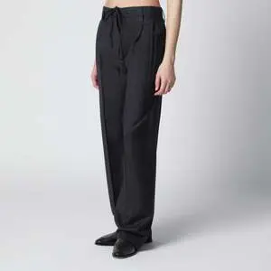 Prada Virgin Wool Trousers With Check Pattern