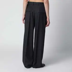 Prada Virgin Wool Trousers With Check Pattern