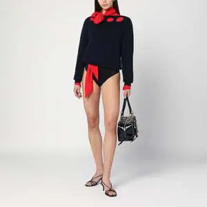 Prada Cotton Sweater With Geometric Details