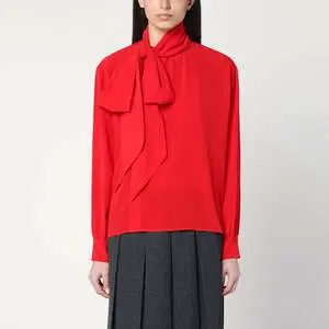 Prada Silk Blouse With Scarf Detail