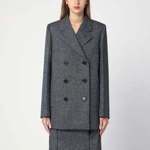 Prada Double-breasted Prince Of Wales Jacket