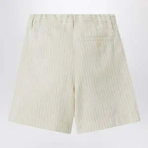 IL GUFO Pinstriped Cotton Blend Bermuda Shorts