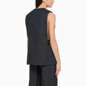 Amiri Cotton Denim Waistcoat