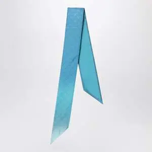 Prada Turquoise Ribbon In Silk Twill