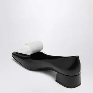Prada Leather Décolleté Shoes With Square Toe And Block Heel