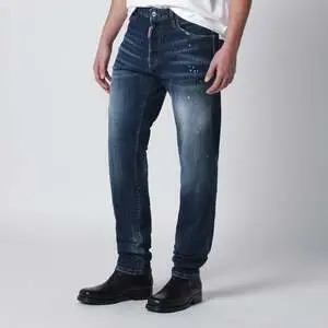 Dsquared2 Washed Teddy Jeans With Paint Splatters